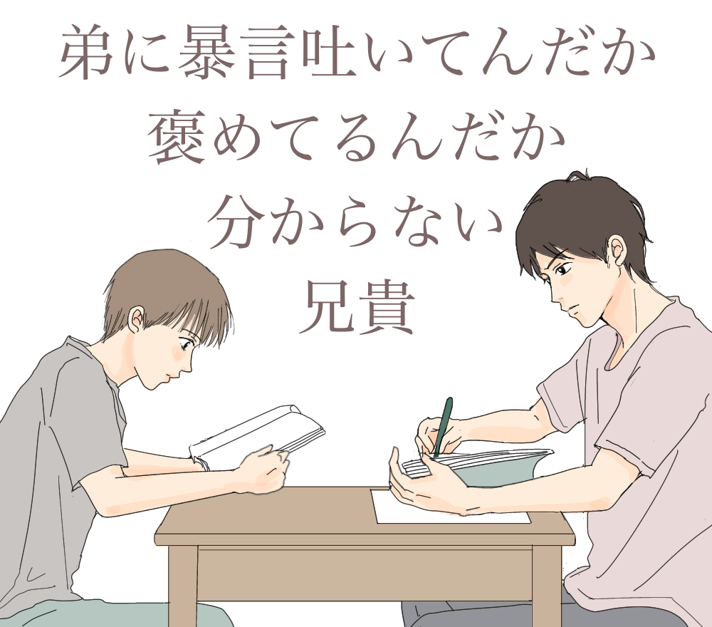 弟に暴言吐いてんだか褒めてるんだか分からない兄貴 │ さんきょうだいありー